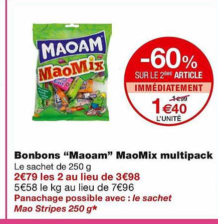 Promo Bonbons "maoam" Maomix Multipack chez Monoprix - iCatalogue.fr