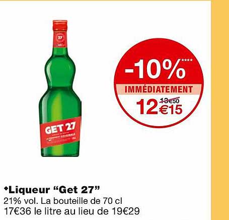 Promo Liqueur "get 27" chez Monoprix - iCatalogue.fr