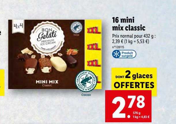 Promo 16 Mini Mix Classic chez Lidl - iCatalogue.fr