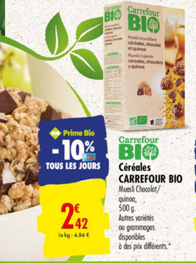 Promo Céréales Carrefour Bio chez Carrefour - iCatalogue.fr