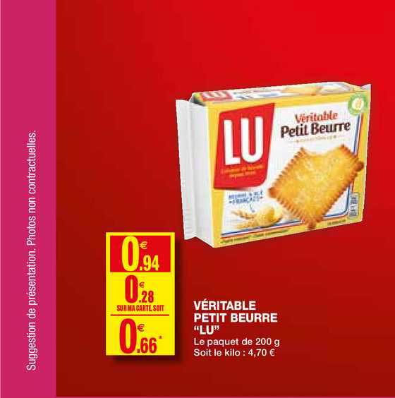 Offre Véritable Petit Beurre Lu chez Coccinelle Express