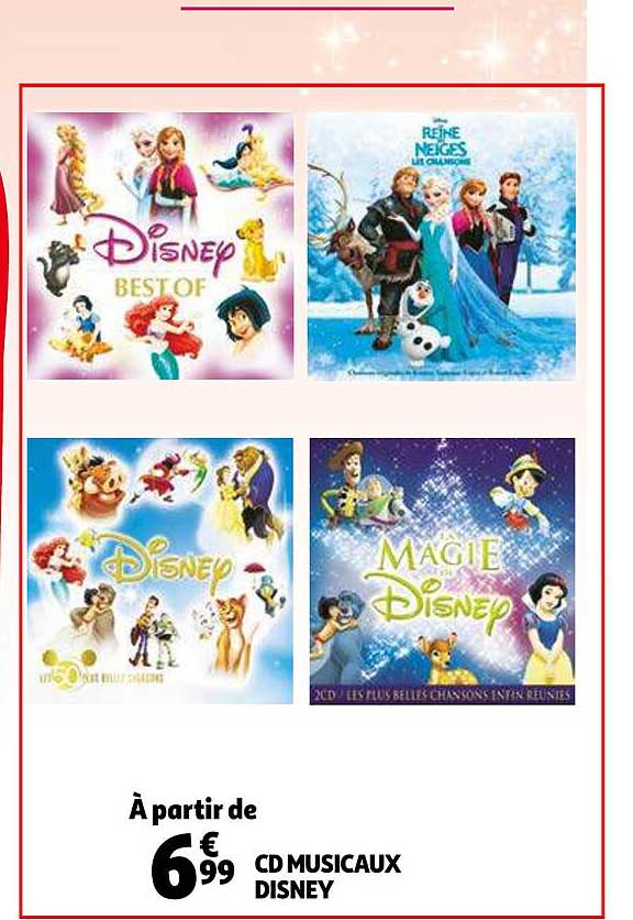 Promo Cd Musicaux Disney chez Auchan - iCatalogue.fr