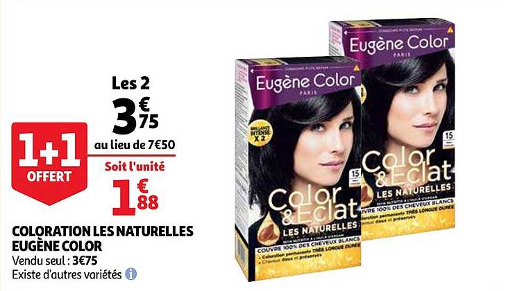Promo Coloration Les Naturelles Eugène Color chez Auchan - iCatalogue.fr