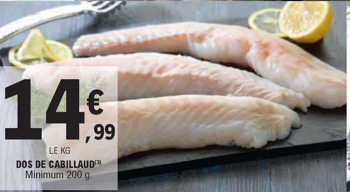 Dos De Cabillaud Prix
