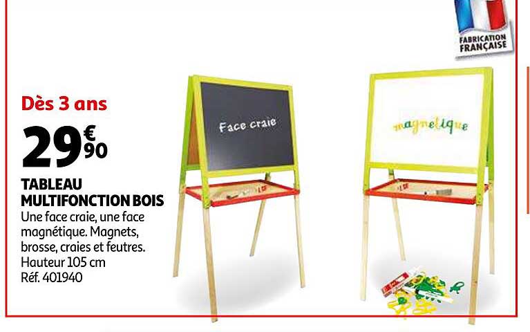 Promo Tableau Multifonction Bois chez Auchan - iCatalogue.fr