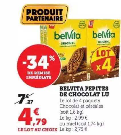 Promo Belvita Pépites De Chocolat Lu chez Hyper U - iCatalogue.fr