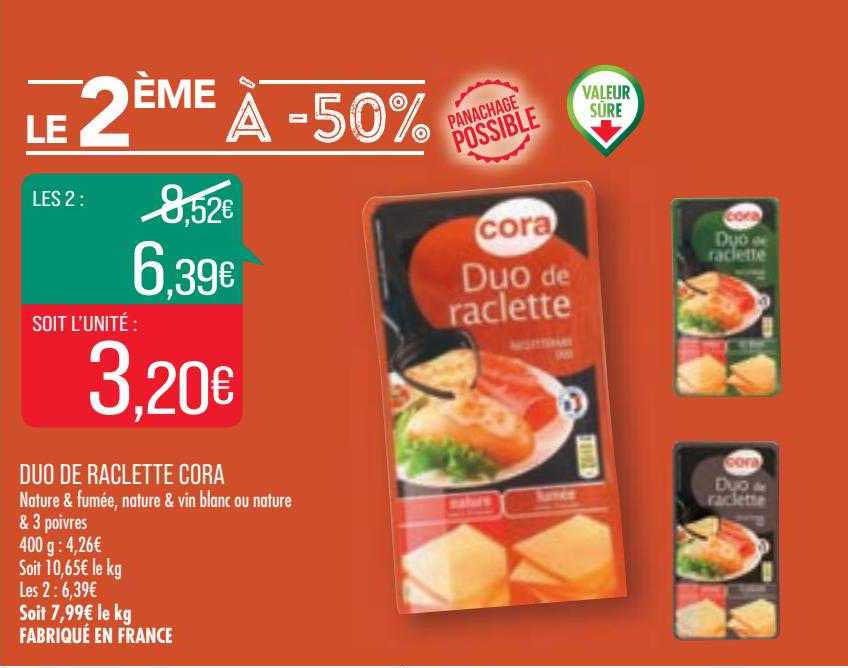 Promo Duo De Raclette Cora chez Match - iCatalogue.fr