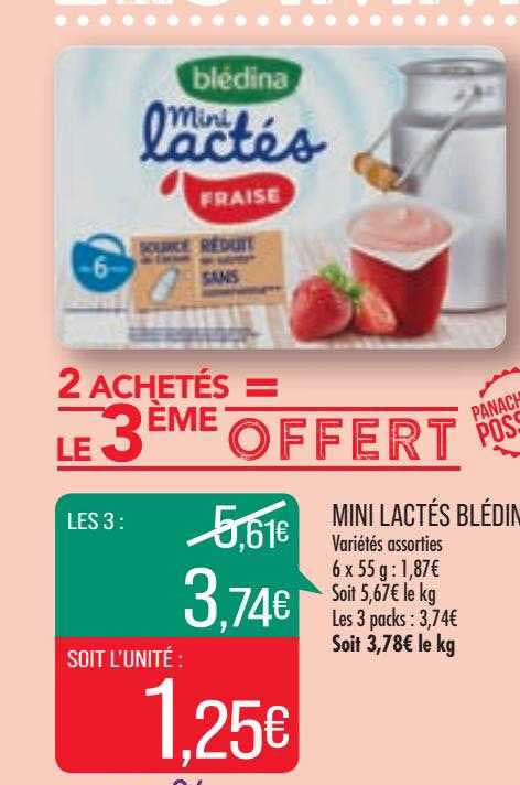 Promo Mini Lactés Blédina chez Match - iCatalogue.fr
