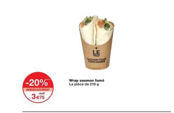 Promo Wrap Saumon Fumé chez Monoprix - iCatalogue.fr