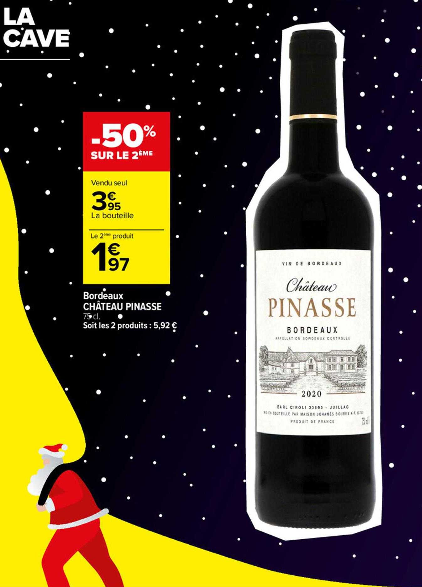 Promo Bordeaux Château Pinasse chez Carrefour - iCatalogue.fr