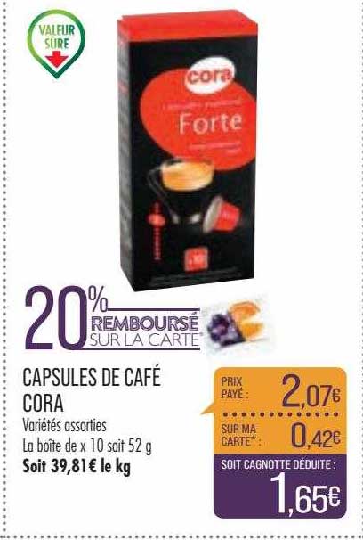Promo Capsules De Café Cora chez Match - iCatalogue.fr