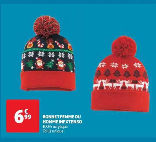 Promo Bonnet Femme Ou Homme Inextenso chez Auchan - iCatalogue.fr