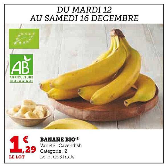 Promo Banane Bio chez U Express - iCatalogue.fr