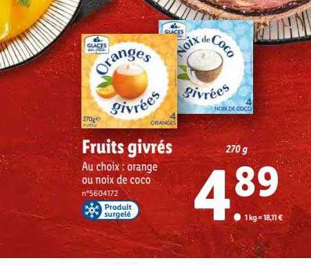 Promo Fruits Givrés chez Lidl - iCatalogue.fr