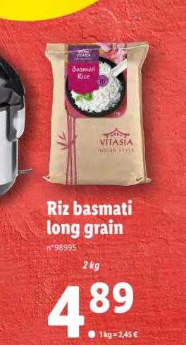 Promo Riz Basmati Long Grain chez Lidl - iCatalogue.fr
