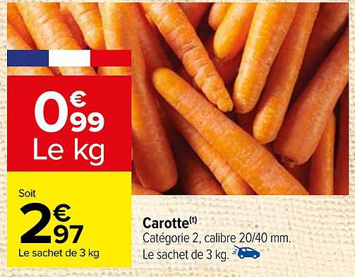 Promo Carotte chez Carrefour - iCatalogue.fr