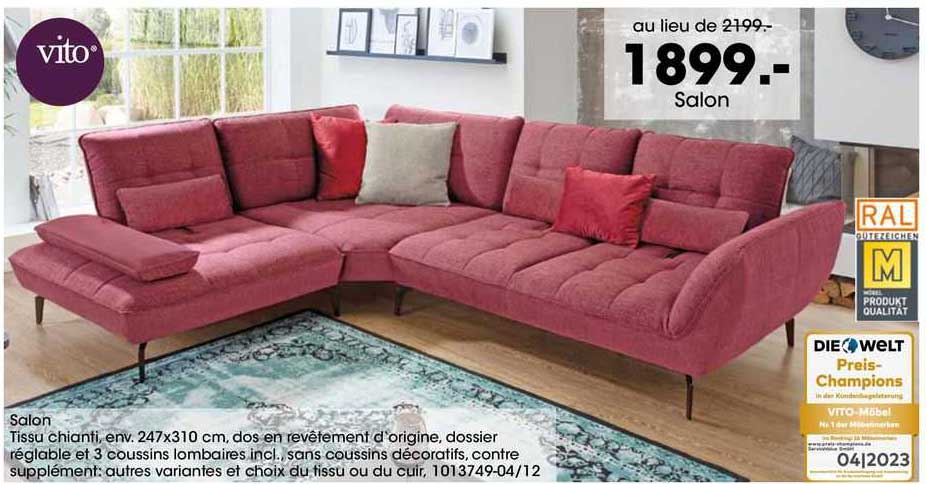 Promo Salon Vito chez Mobel Martin - iCatalogue.fr