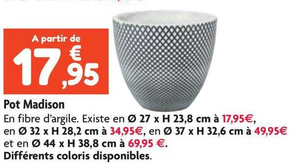 Promo Pot Madison chez Point Vert - iCatalogue.fr