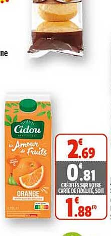 Promo Un Amour De Fruits Cidou chez Coccimarket - iCatalogue.fr