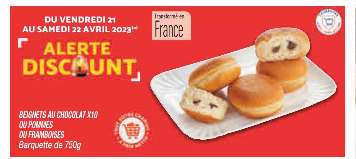 Promo Beignets Au Chocolat X 10 Ou Pommes Ou Framboises chez Netto ...