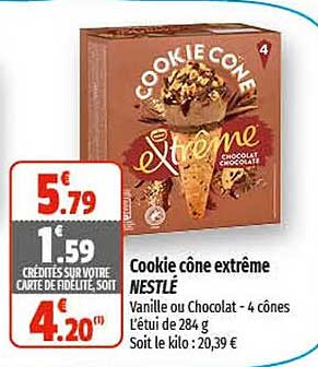 Promo Cookie Cône Extrême Nestlé chez Coccimarket - iCatalogue.fr
