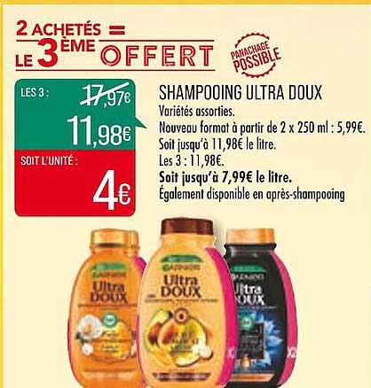 Promo Shampooing Ultra Doux chez Match - iCatalogue.fr