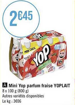 Promo Mini Yop Parfum Fraise Yoplait chez Géant Casino - iCatalogue.fr