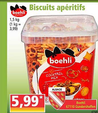 Promo Biscuits Apéritifs Boehli chez Norma - iCatalogue.fr
