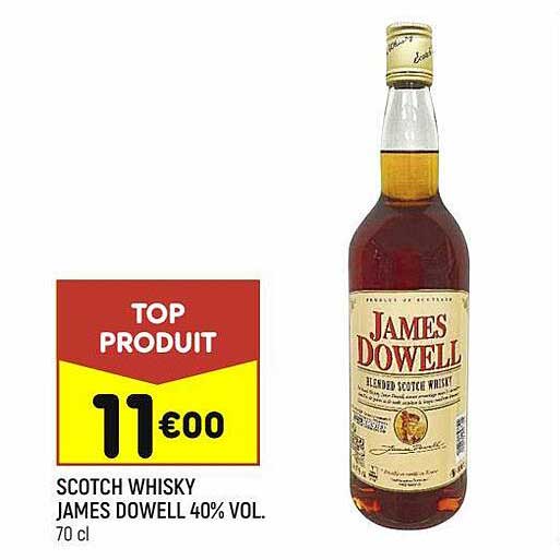 Promo Scotch Whisky James Dowell 40 % Vol. chez Leader Price ...