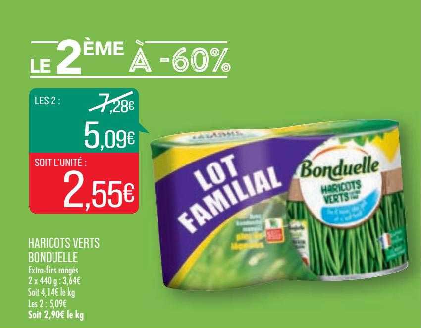 Promo Haricots Verts Bonduelle chez Match - iCatalogue.fr