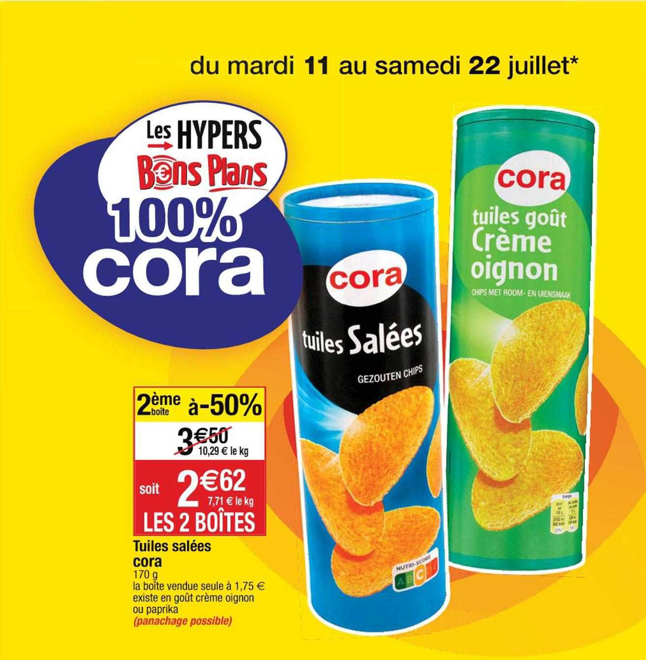 Promo Tuiles Salées Cora chez Cora - iCatalogue.fr