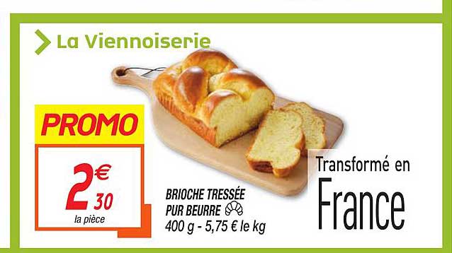 Offre Brioche Tressée Pur Beurre chez Netto