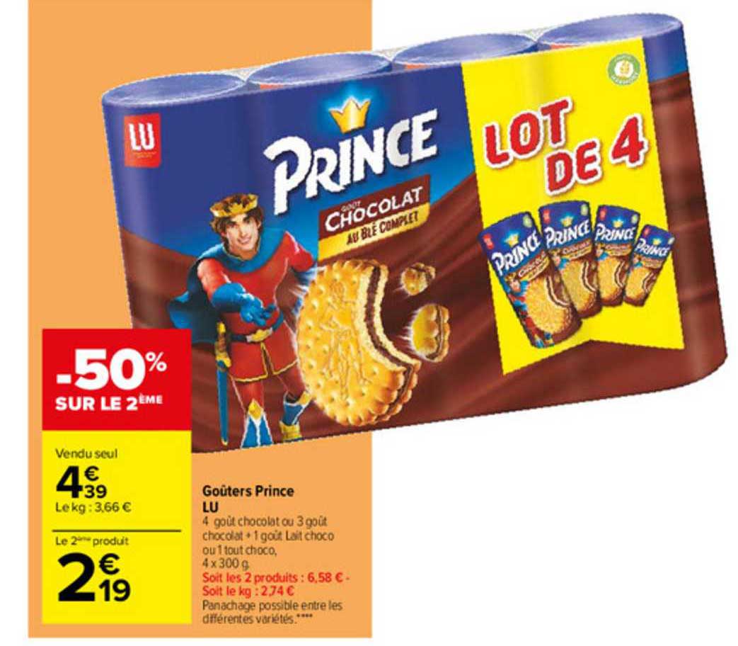 Offre Goûters Prince Lu chez Carrefour Market