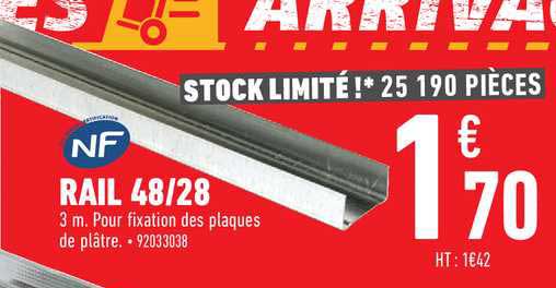 Promo Rail 48 28 Nf chez Brico Cash - iCatalogue.fr