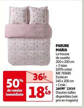 Promo Parure Maria chez Auchan - iCatalogue.fr