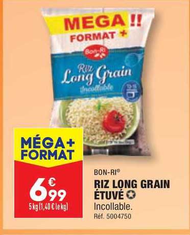 Promo Riz Long Grain étuvé Bon-ri chez Aldi - iCatalogue.fr