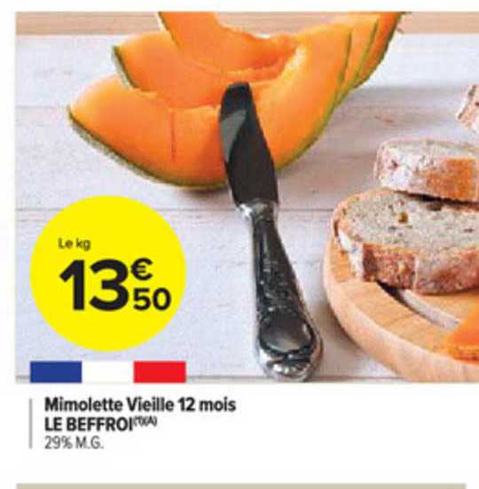 Promo Mimolette Vieille 12 Mois Le Beffroi chez Carrefour Market ...