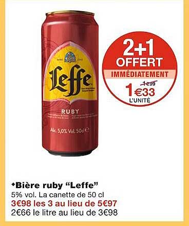Promo Bière Ruby "leffe" chez Monoprix - iCatalogue.fr