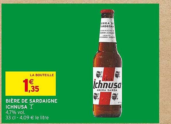 Promo Bière De Sardaigne Ichnusa chez Intermarché - iCatalogue.fr