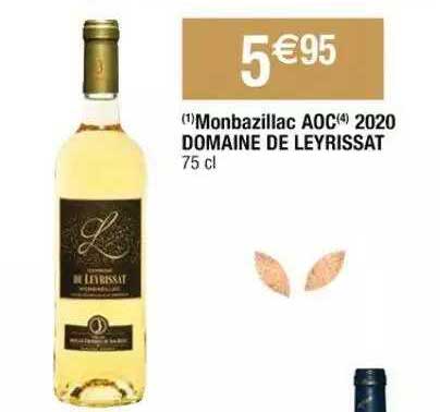 Promo Monbazillac Aop 2020 Domaine De Leyrissat chez Cora - iCatalogue.fr