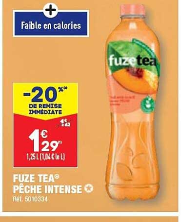 Promo Fuze Tea Pêche Intense chez Aldi - iCatalogue.fr