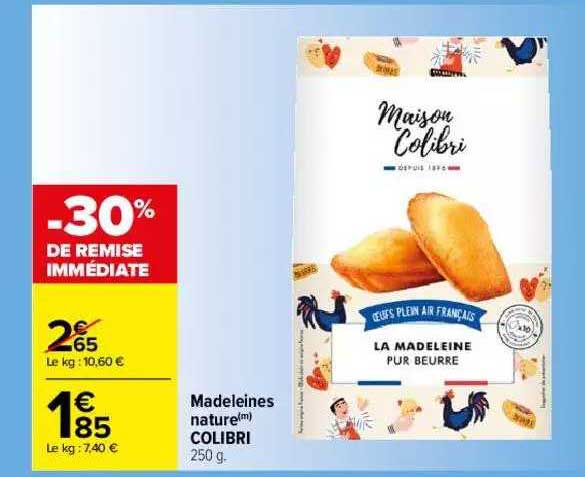 Offre Madeleines Colibri chez Hyper U
