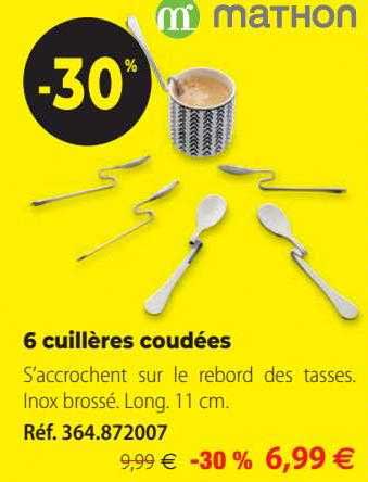 Promo 6 Cuillères Coudées Mathon chez Mathon - iCatalogue.fr