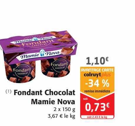 Promo Fondant Chocolat Mamie Nova chez Colruyt - iCatalogue.fr