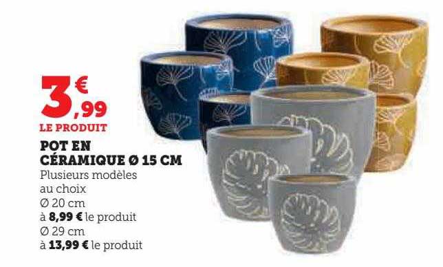 Promo Pot En Céramique ø 15 Cm chez Hyper U - iCatalogue.fr
