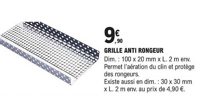Promo Grille Anti Rongeur chez E.Leclerc Brico - iCatalogue.fr