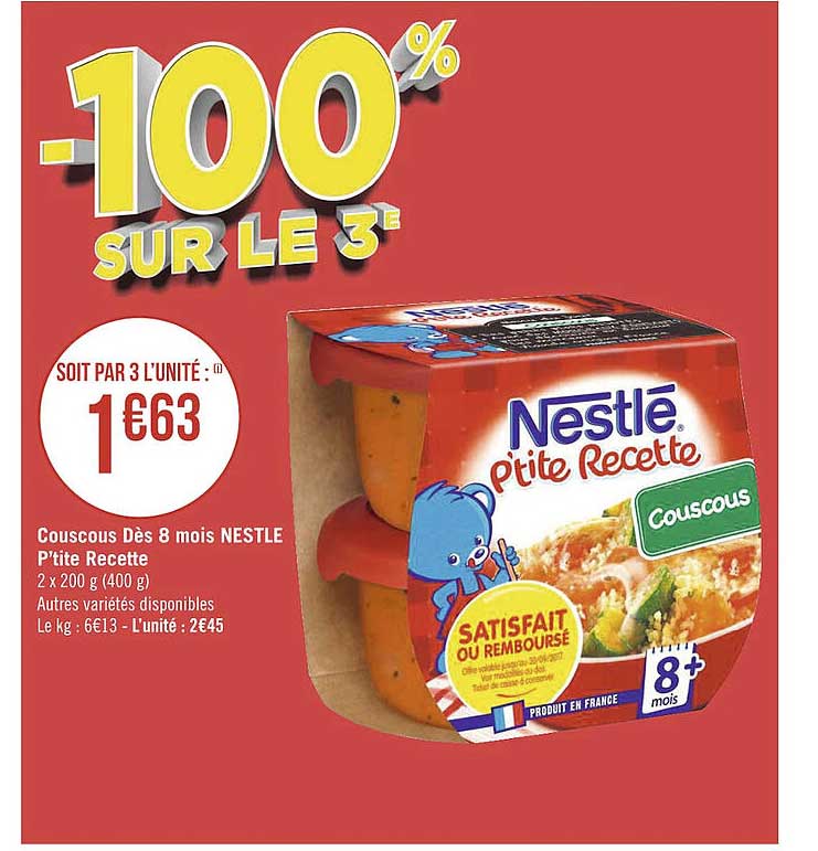 Offre Nestlé P'tite Recette Couscous chez Lidl