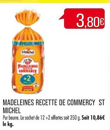 Promo Madeleines Recette De Commercy St Michel chez Match - iCatalogue.fr