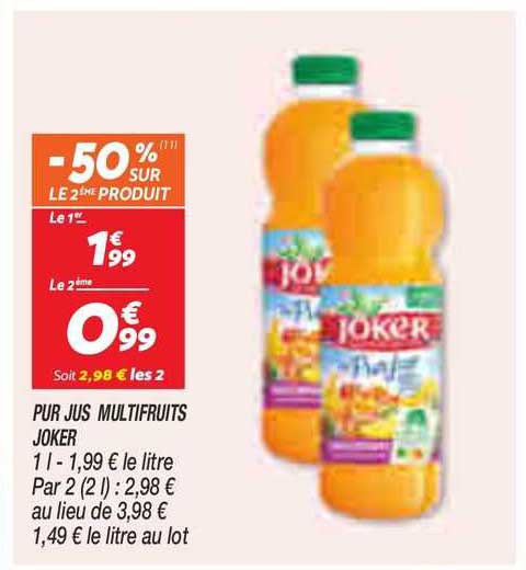 Promo Pur Jus Multifruits Joker chez Netto - iCatalogue.fr