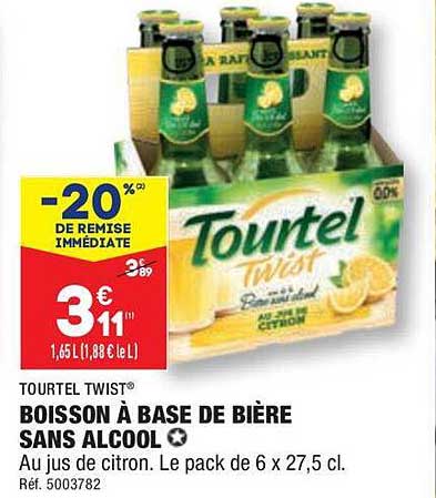 Promo Boisson à Base De Bière Sans Alcool Tourtel Twist chez Aldi ...